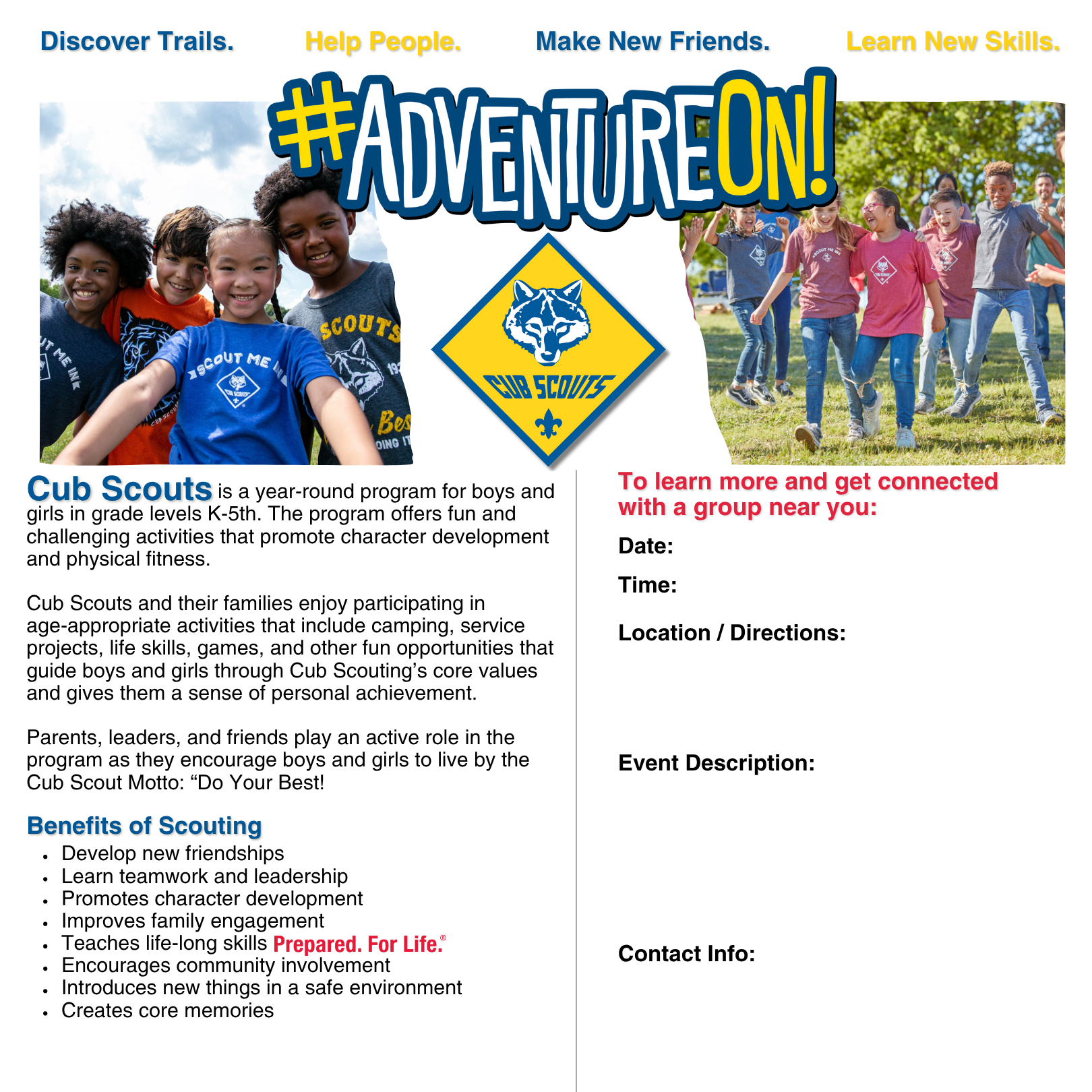 Cub Scout Flyer Designs - National Capital Area Council