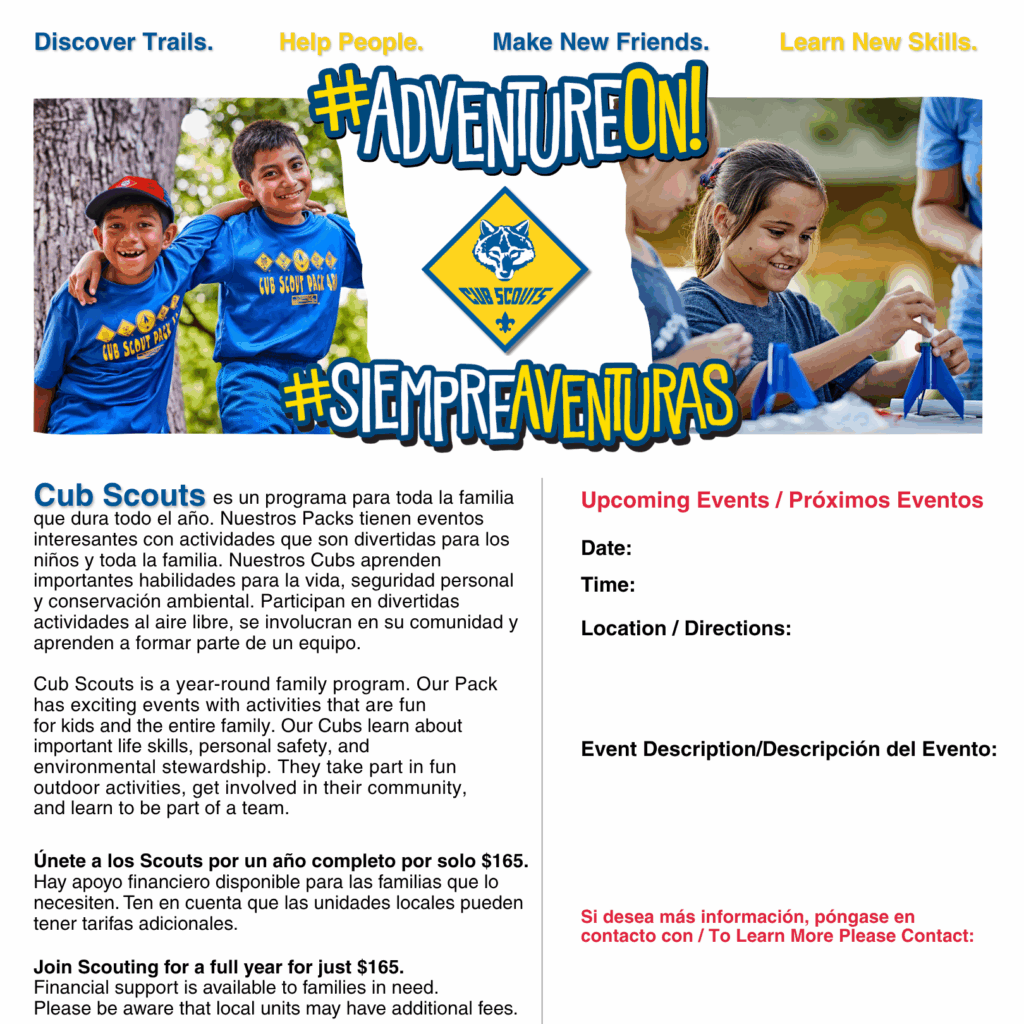 Cub Scout Flyer Designs - National Capital Area Council
