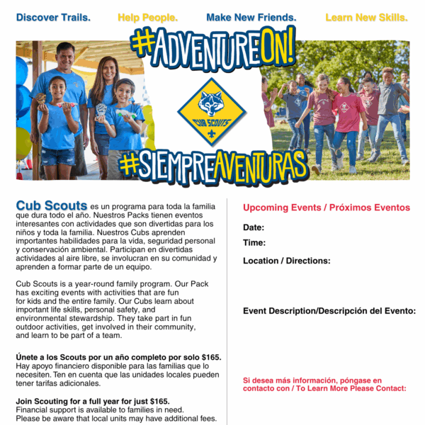 Cub Scout Flyer Designs - National Capital Area Council