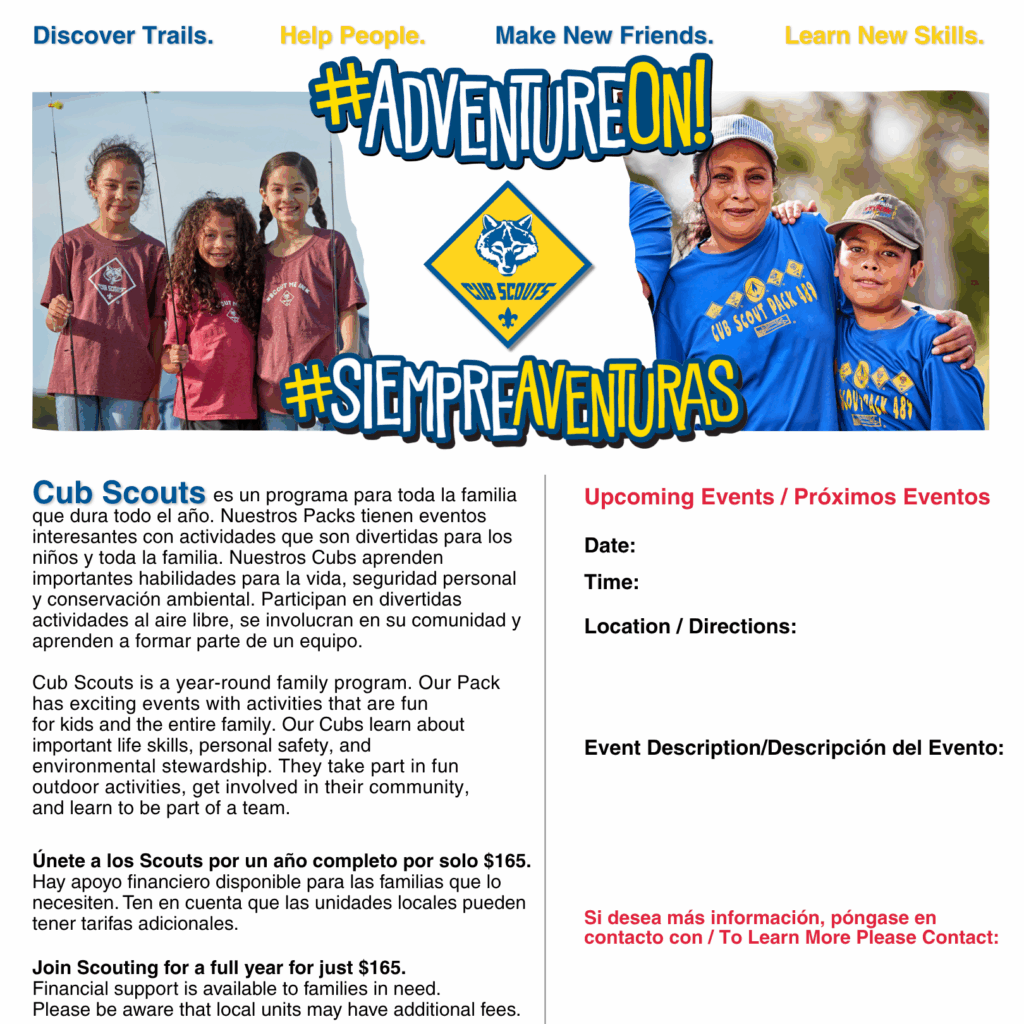 Cub Scout Flyer Designs - National Capital Area Council