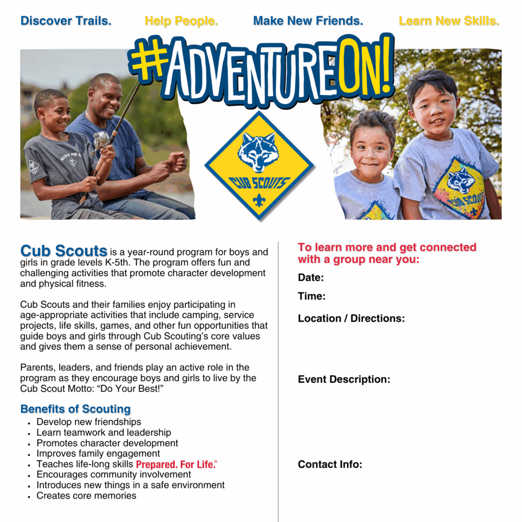 Cub Scout Flyer Designs - National Capital Area Council