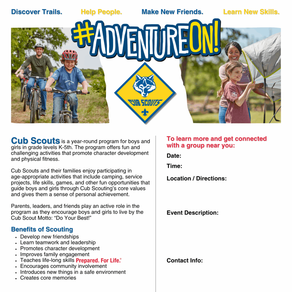 Cub Scout Flyer Designs - National Capital Area Council