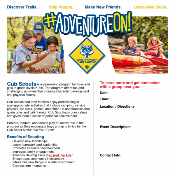 Cub Scout Flyer Designs - National Capital Area Council