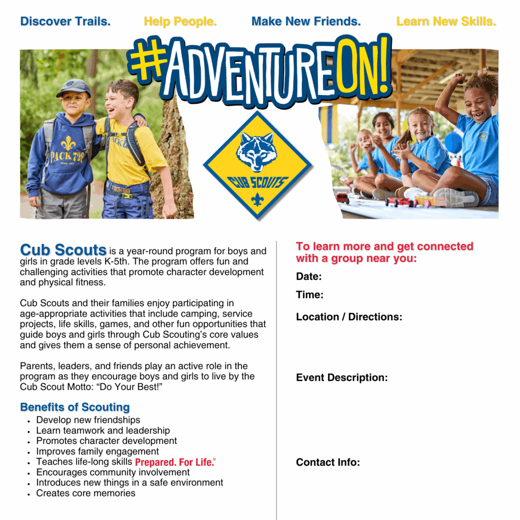 Cub Scout Flyer Designs - National Capital Area Council