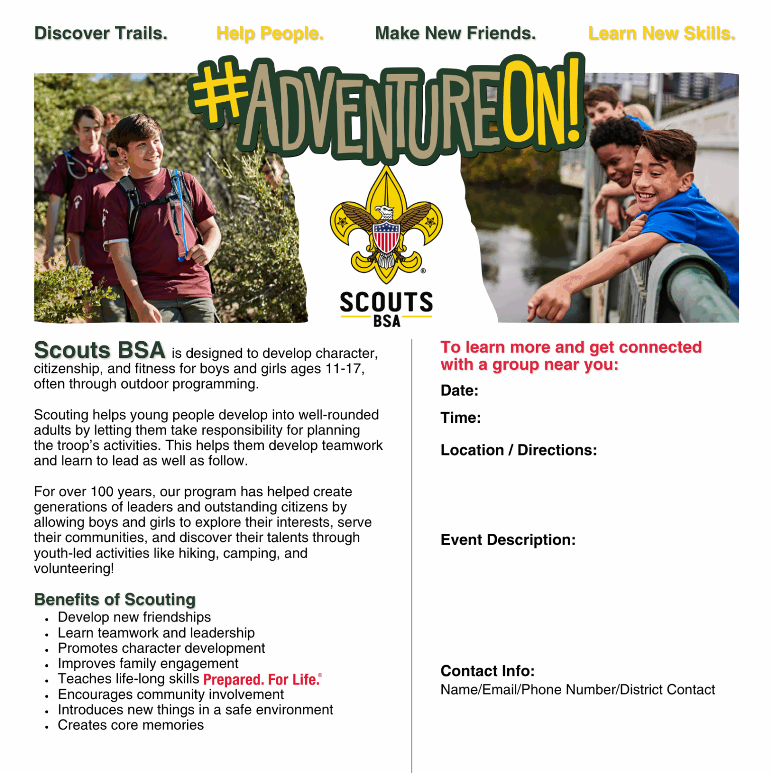 Scouts BSA Flyer Designs - National Capital Area Council