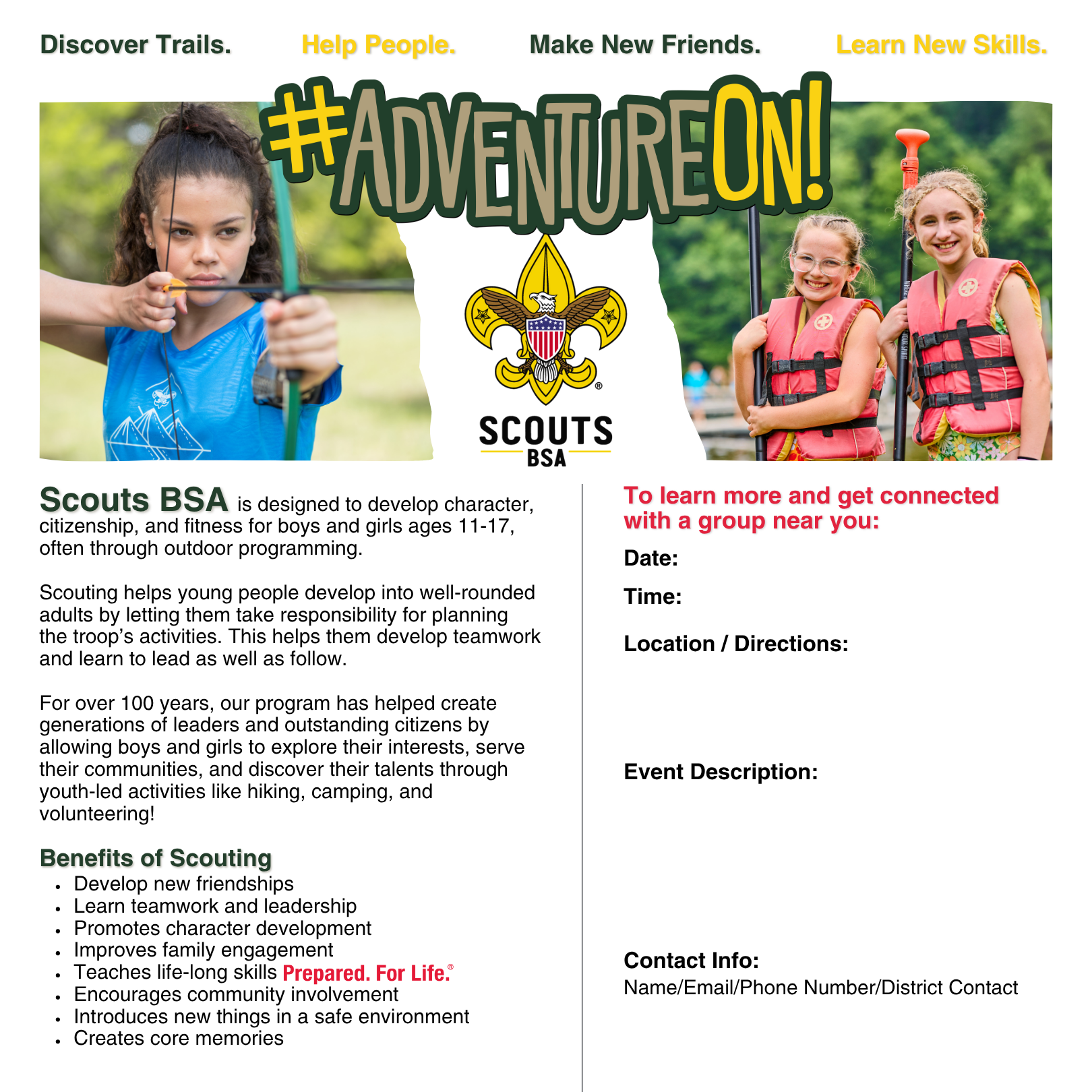 Scouts BSA Flyer Designs - National Capital Area Council