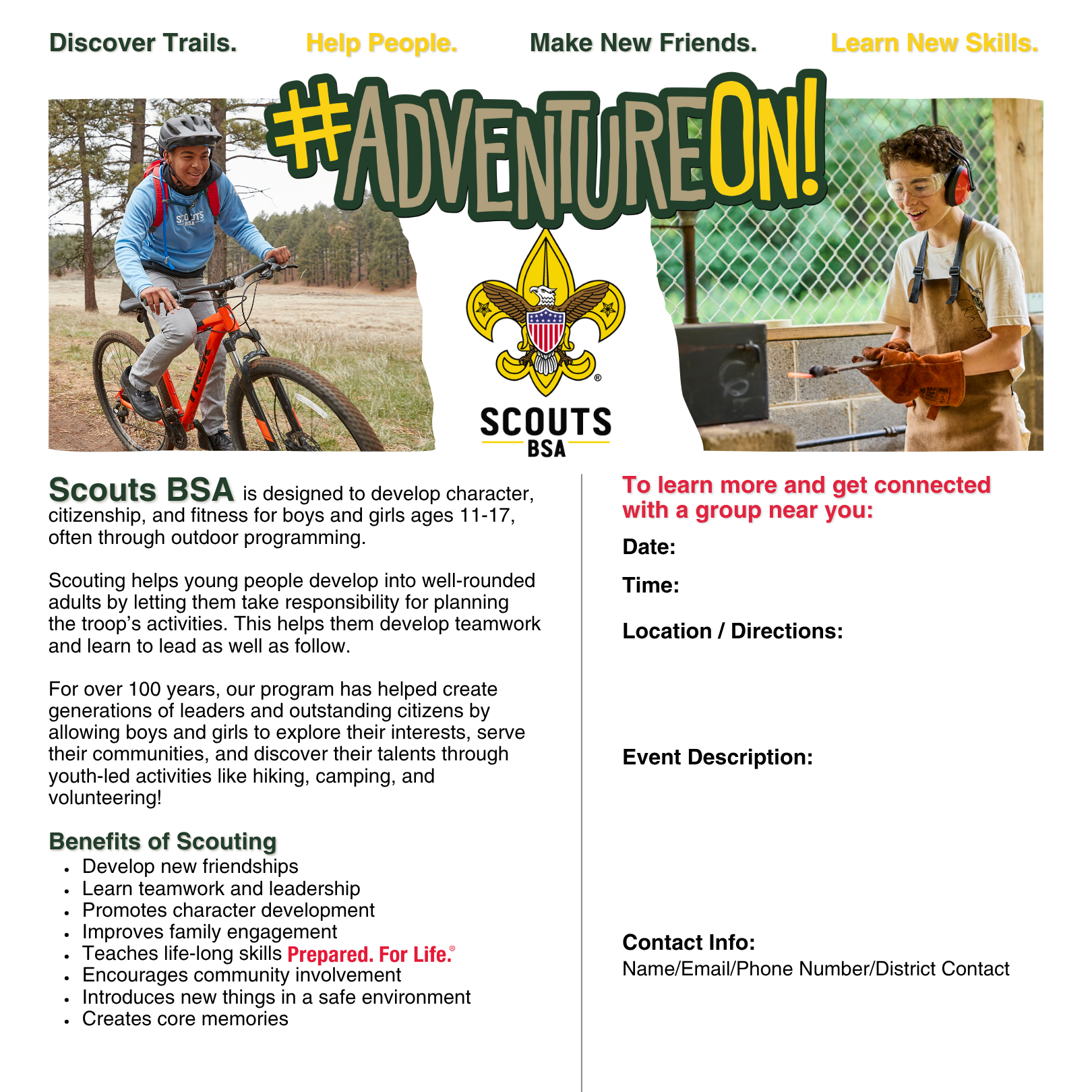 Scouts BSA Flyer Designs - National Capital Area Council